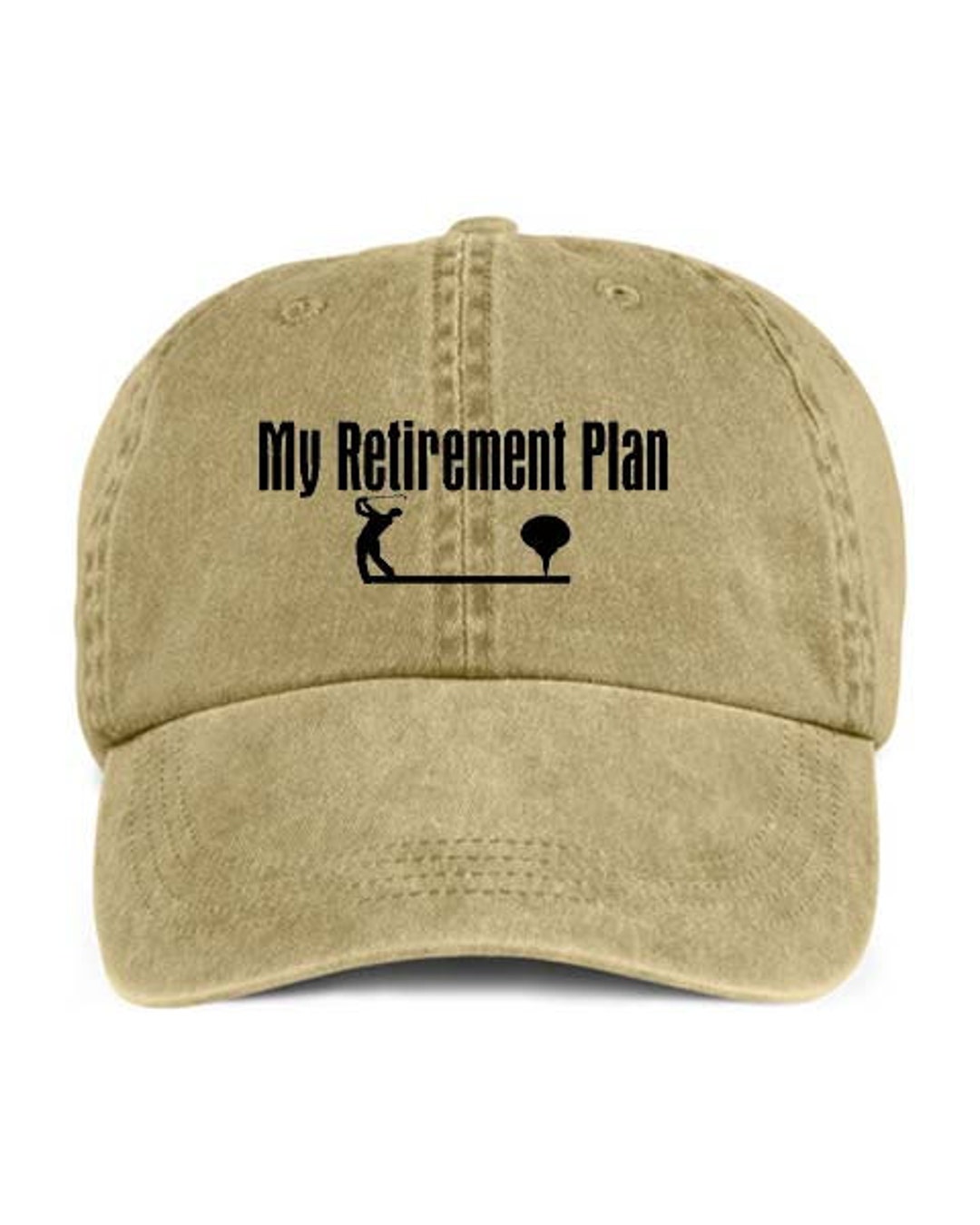 GOLFING My RETIREMENT PLAN Retiree Retired Baseball Style Cap Hat Vinyl ...