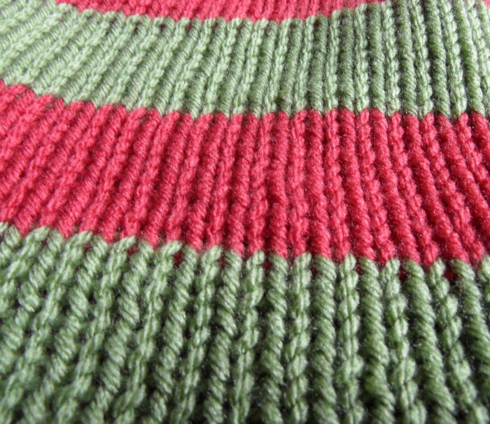 Sage Green and Persimmon Pink Knit Hat - Etsy