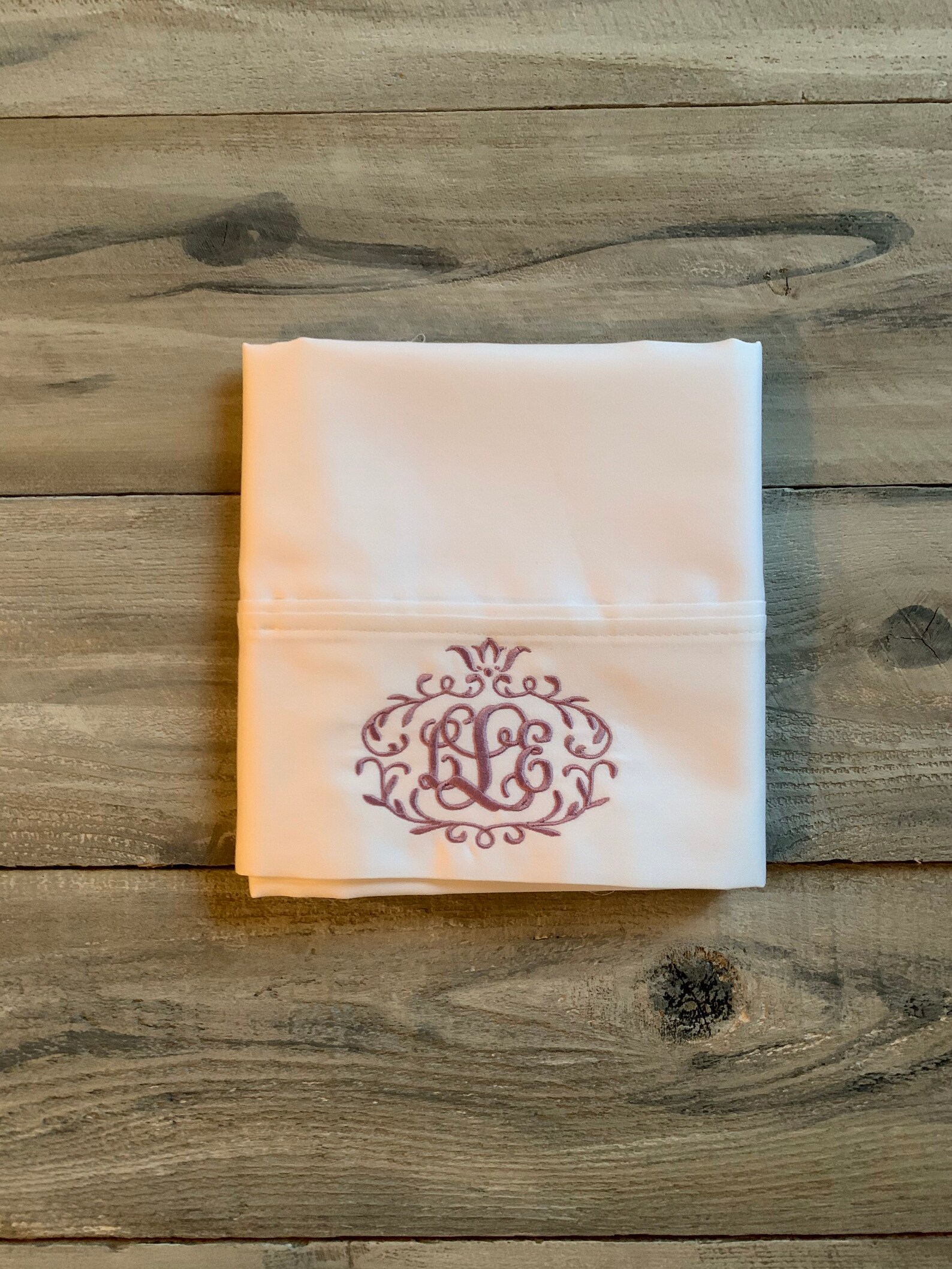 Monogram Pillowcase Set of Monogrammed Pillowcases | Etsy