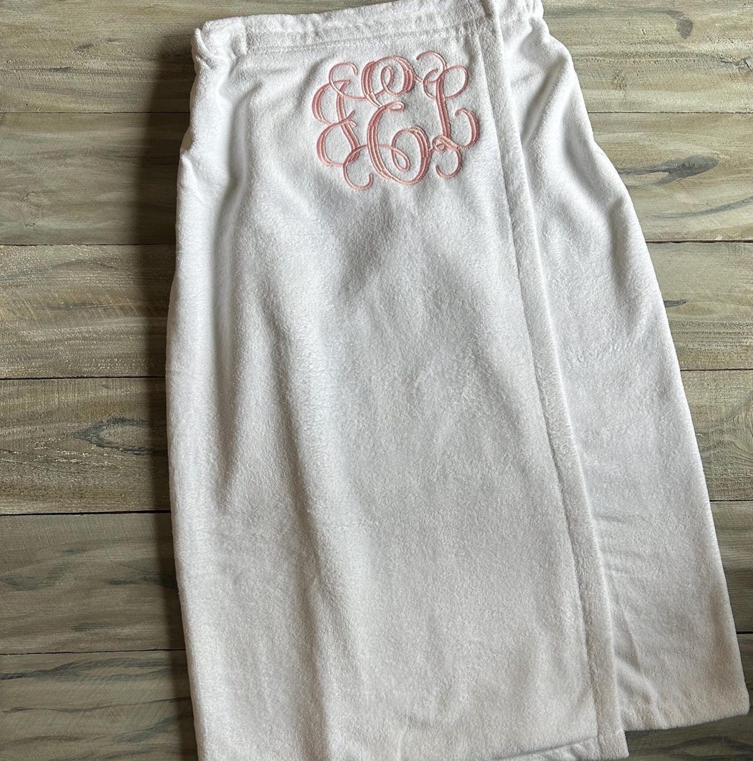 Monogram Towel Wrap, Bath Wrap, Monogram Towel, Towel Wrap, Spa Wrap ...