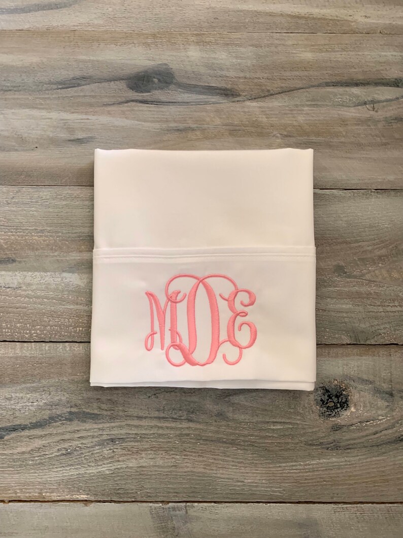 Monogram Pillowcase Set of Monogrammed Pillowcases - Etsy