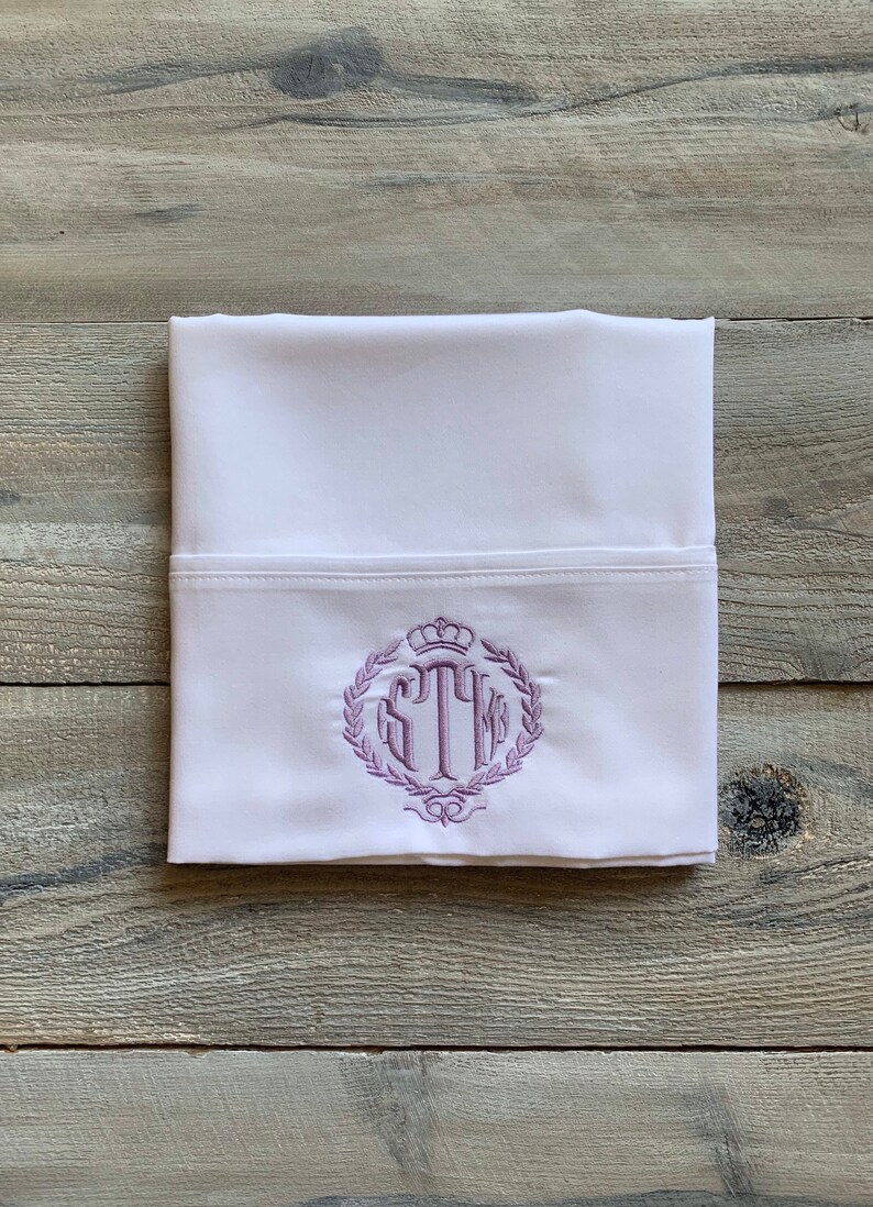 Monogram Pillowcase Set of Monogrammed Pillowcases - Etsy