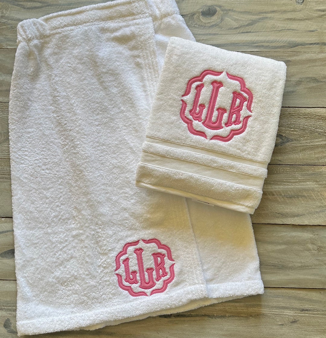 Monogram Towel Wrap, Monogram Towel, Bath Wrap, Monogram Spa Wrap ...