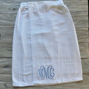 Monogram Towel Wrap, Monogram Bath Wrap, Monogram Shower Wrap, Waffle ...