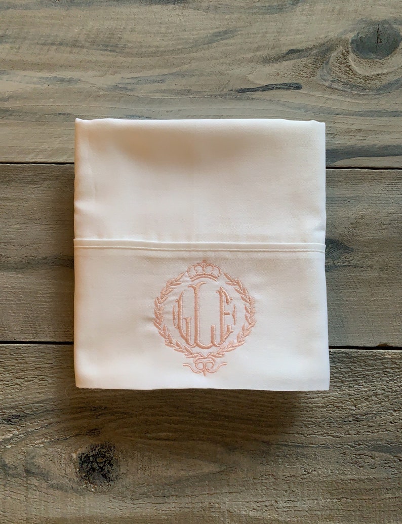 Monogram Pillowcase Set of Monogrammed Pillowcases - Etsy