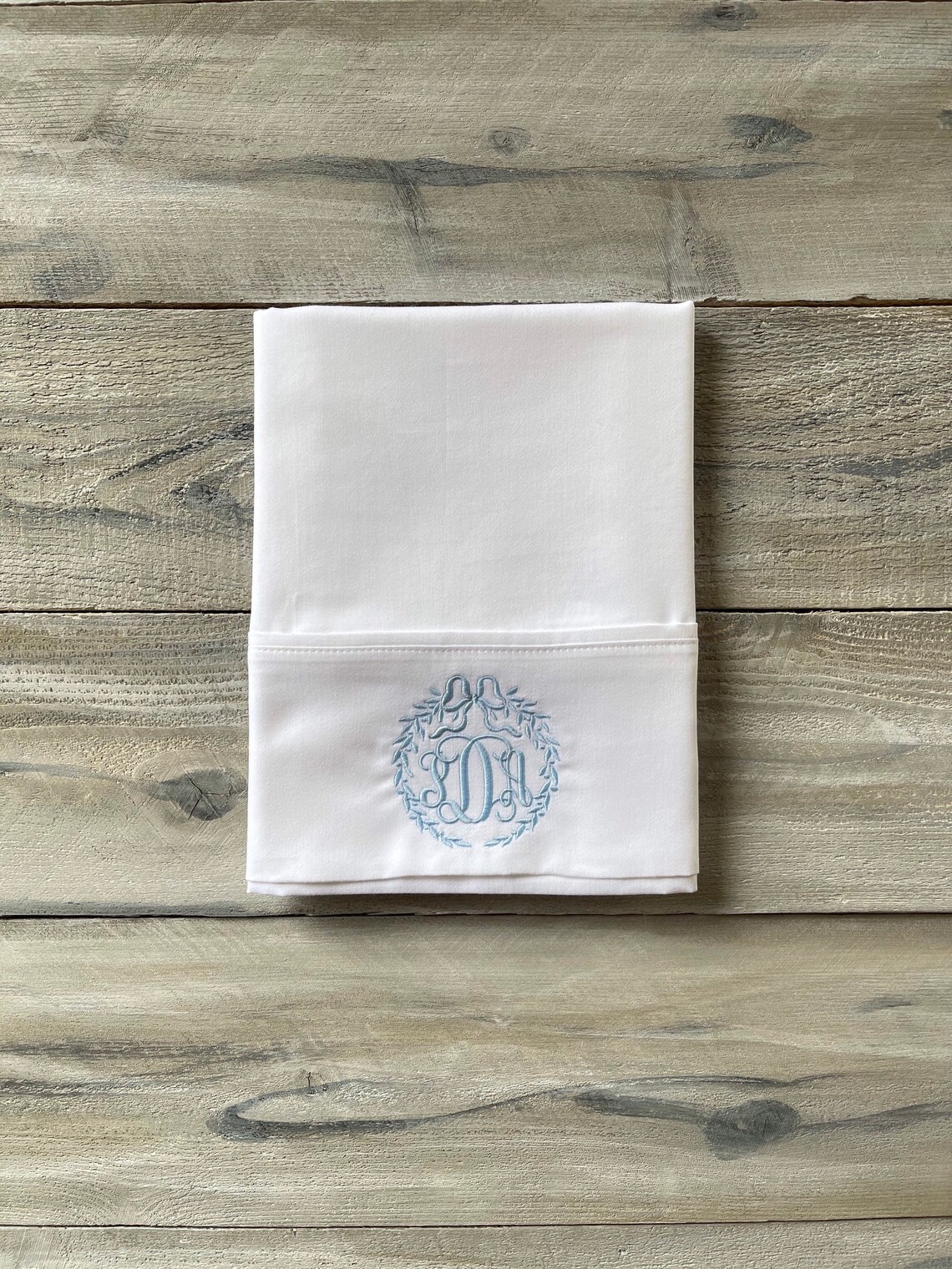 Monogram Pillowcase Set of Monogrammed Pillowcases | Etsy