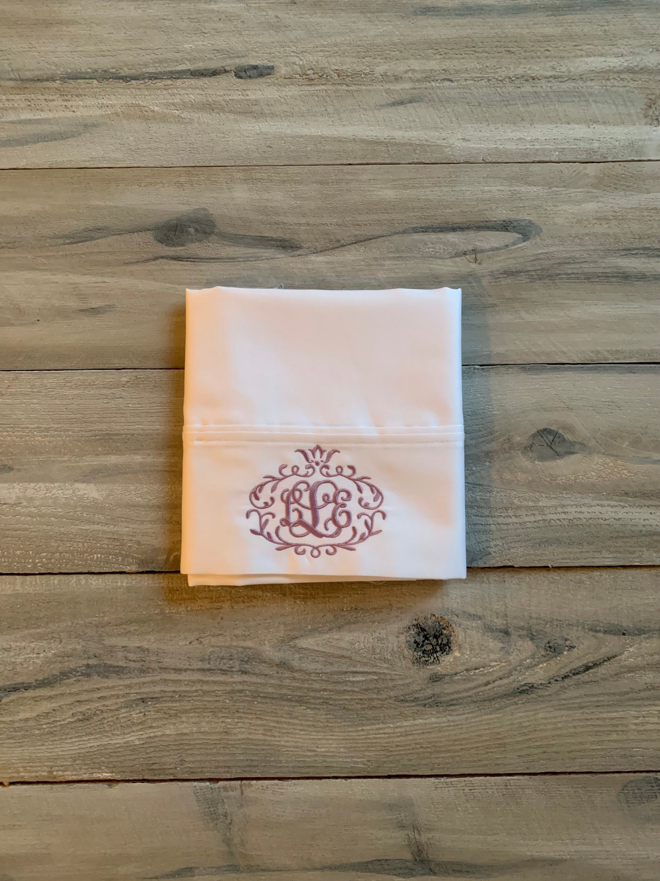 Monogram Pillowcase Set of Monogrammed Pillowcases | Etsy