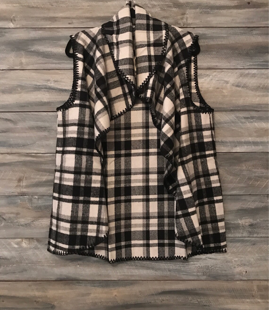 Monogram Vest, Monogram Vest Fleece, Blanket Vest Plaid, Monogram ...