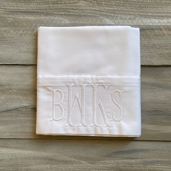Monogram Pillowcases - Etsy