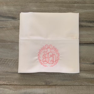 Monogram Pillowcase, Set of Monogrammed Pillowcases, Pillowcase, Monogram, Dorm, Graduation Gift ...