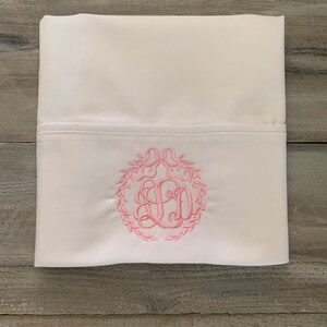 Monogram Pillowcase, Set of Monogrammed Pillowcases, Pillowcase ...