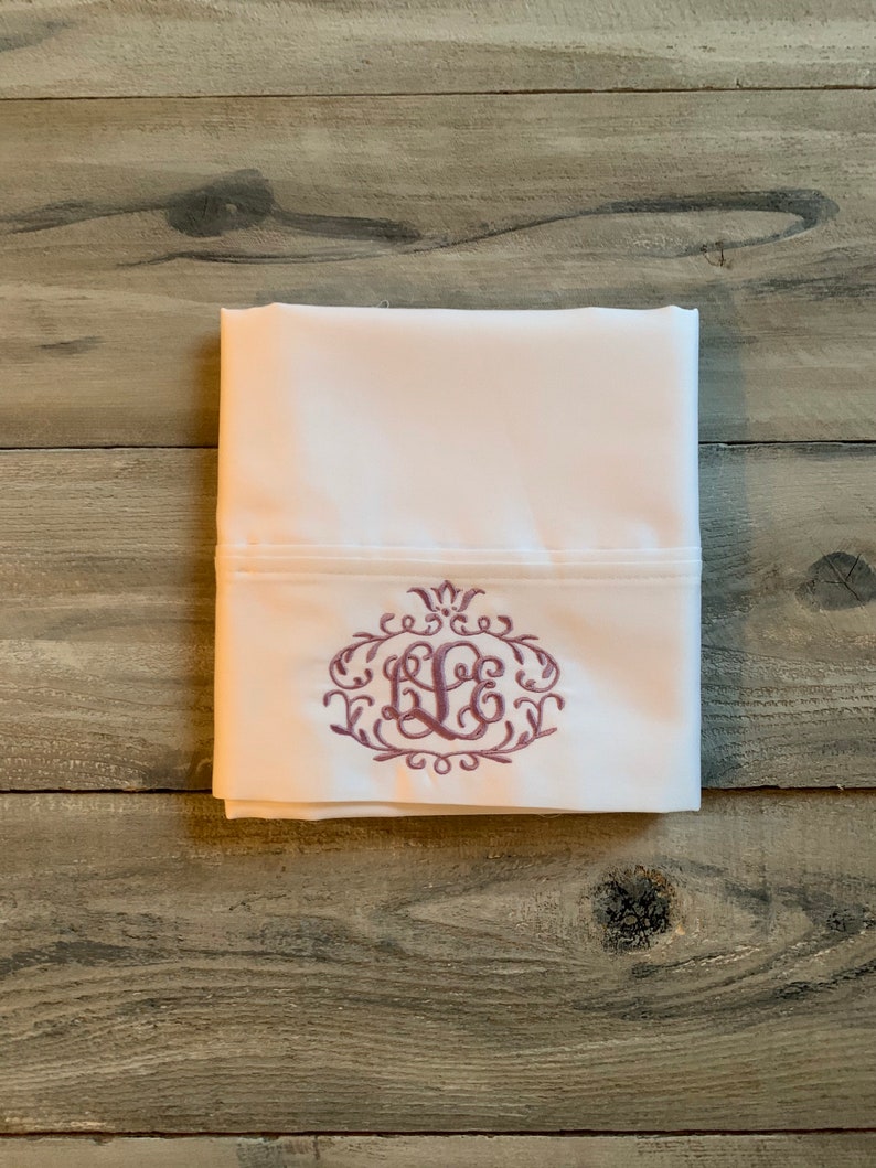 Monogram Pillowcase Set of Monogrammed Pillowcases - Etsy