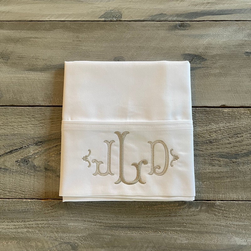 Monogram Pillowcases - Etsy