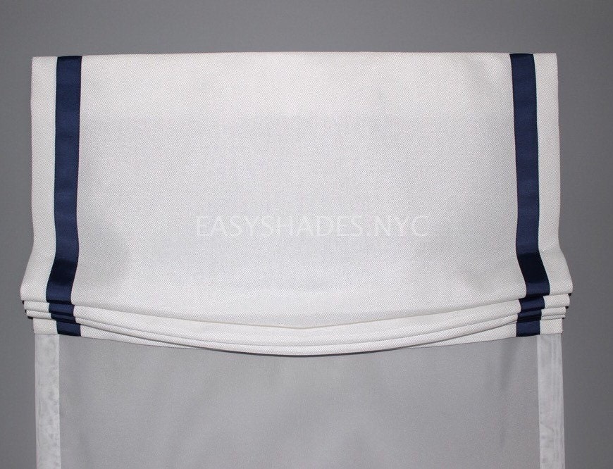 Roman Shade With Ribbon Trim. No Tools Needed Installs in 10 - Etsy