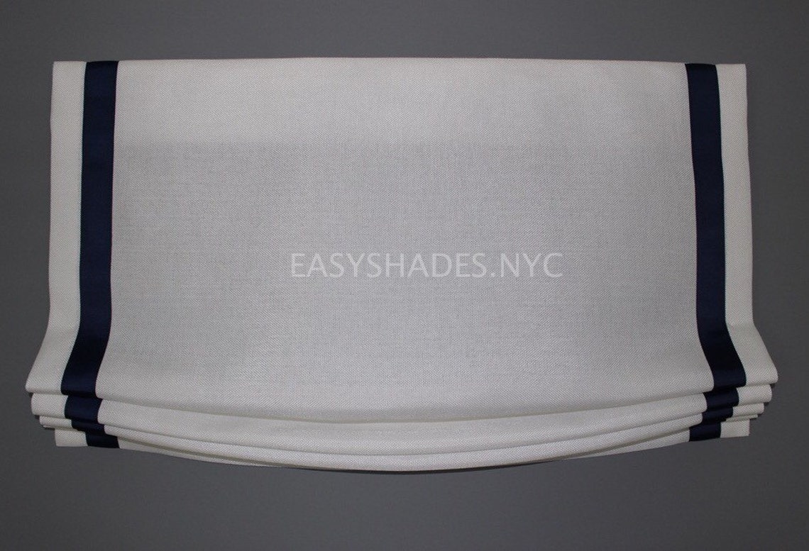 Roman Shade With Ribbon Trim. No Tools Needed Installs in 10 - Etsy