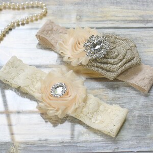 Burlap Garter Vintage Garter Rustic Garter Shabby Chic - Etsy