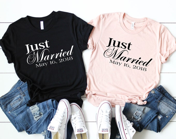 Just Married Shirts *UNISEX FIT* Newlywed Shirts. Mr and Mrs Shirts ...