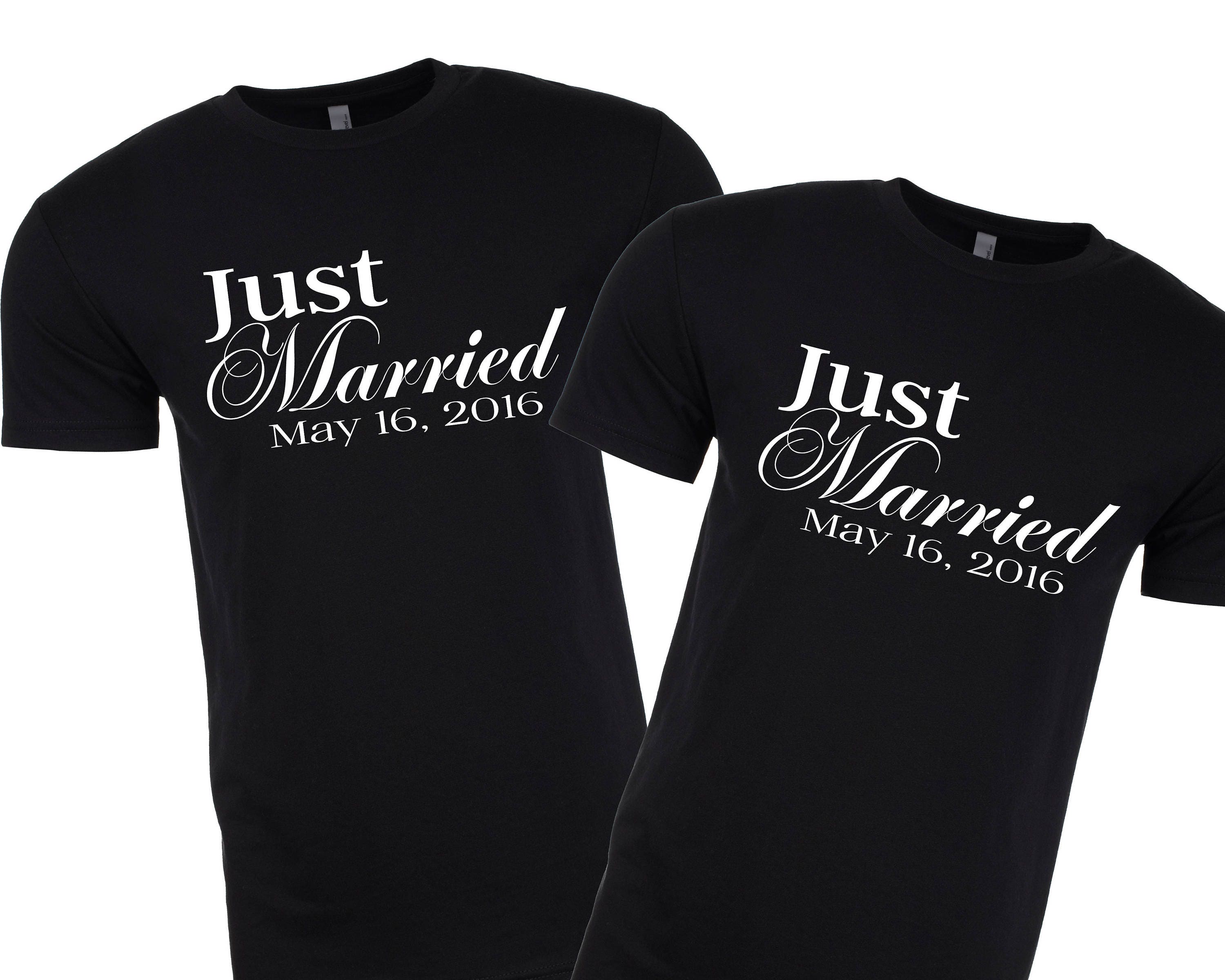 Just Married Shirts Same Sex Couples Shirts Wedding Etsy