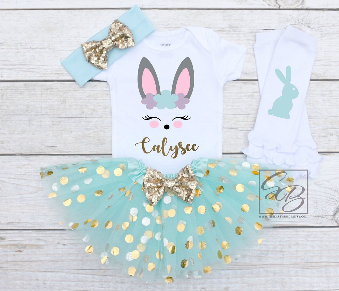 Easter Outfit Baby Girl Personalized Bunny Outfit / Custom Easter Shirt ...