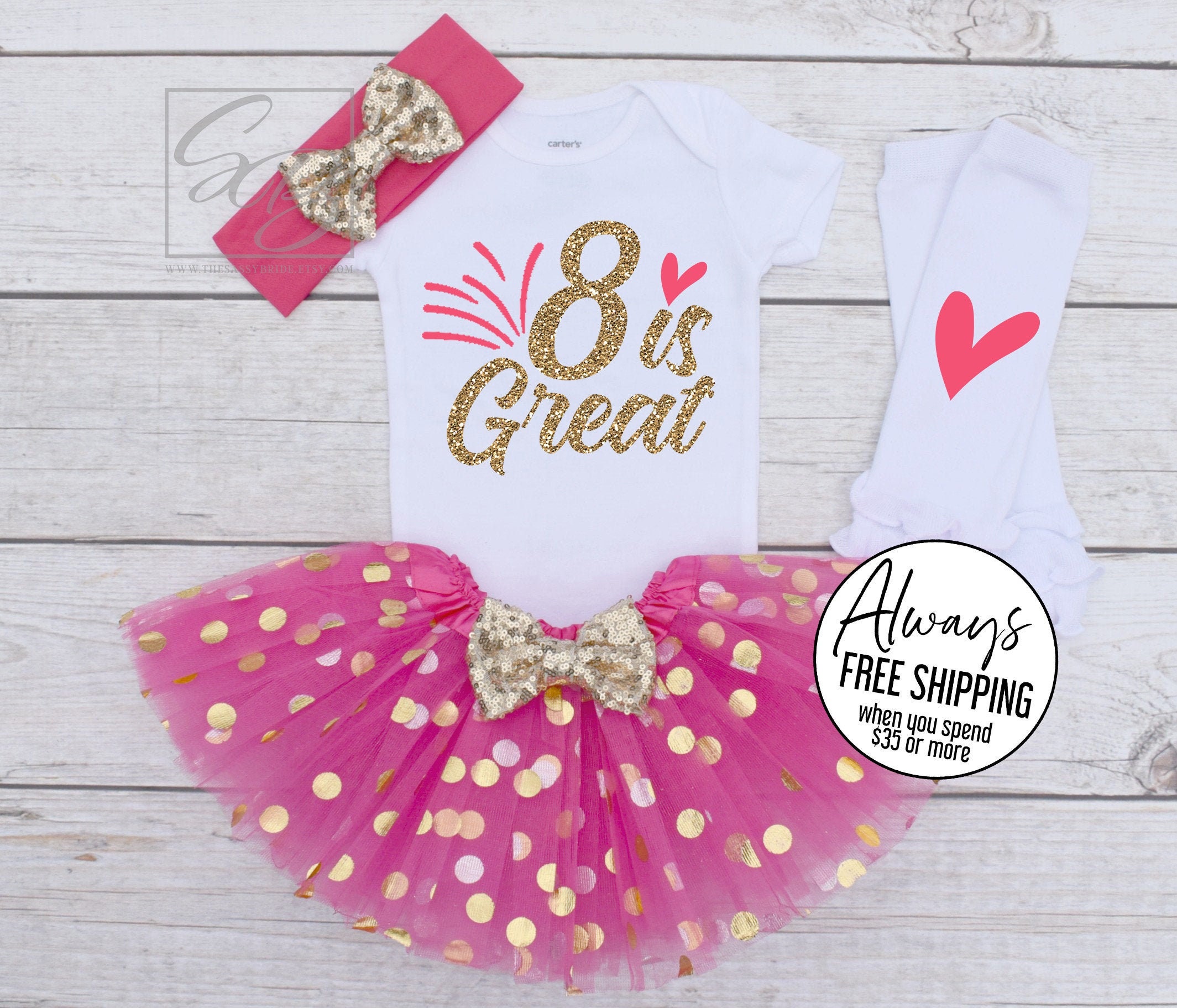 8th Birthday Outfit Girl, 8 is Great, 8th Birthday Shirt Girl, 8th ...