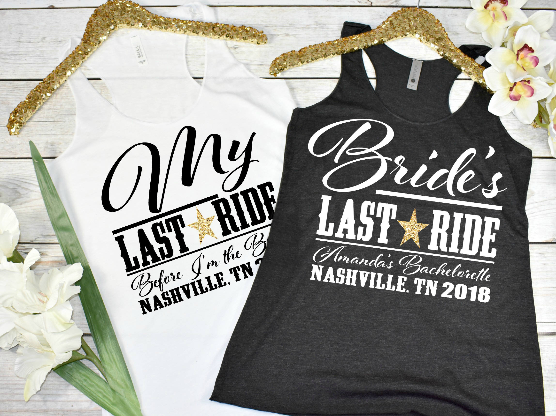 Bride's Last Ride Custom Bachelorette Party Shirts | Etsy