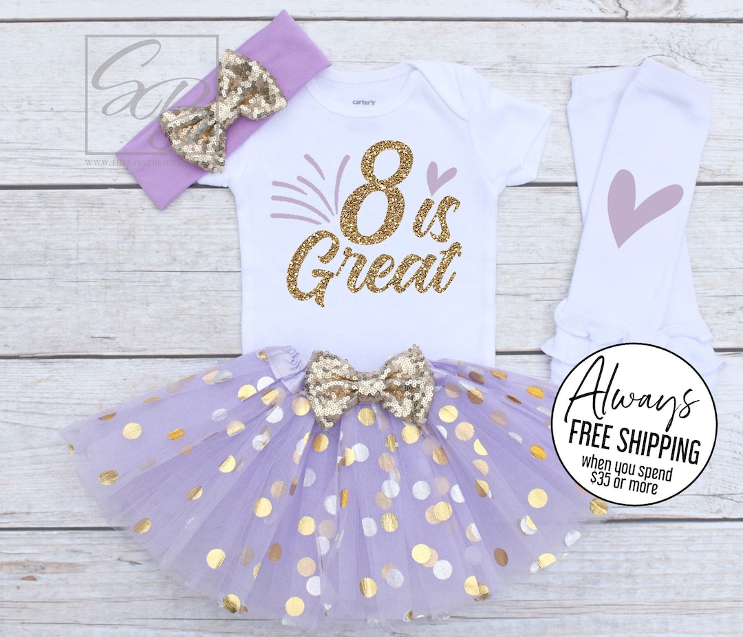 8th Birthday Outfit Girl, 8 is Great, 8th Birthday Shirt Girl, 8th ...
