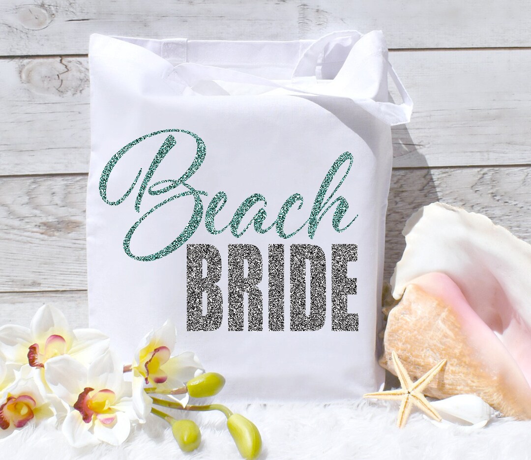 Beach Bride Tote. Bride Tote. Beach Tote. Bridal Tote. Bride Bag ...