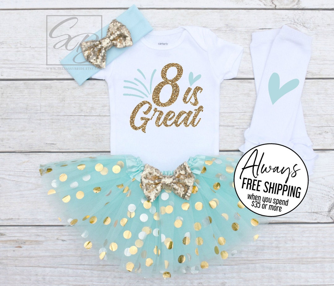8th Birthday Outfit Girl, 8 is Great, 8th Birthday Shirt Girl, 8th ...