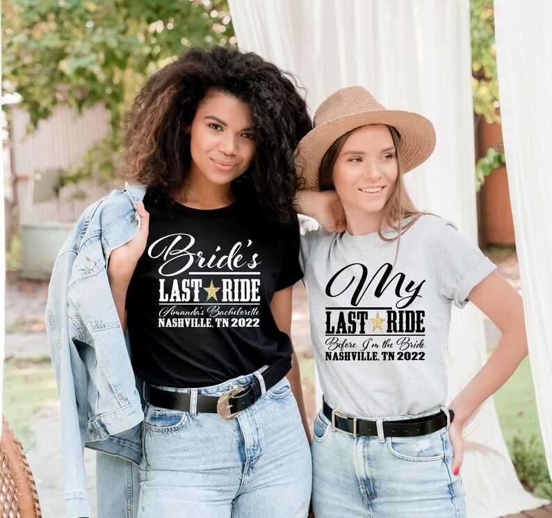 Bride's Last Ride UNISEX FIT Custom Bachelorette Party - Etsy