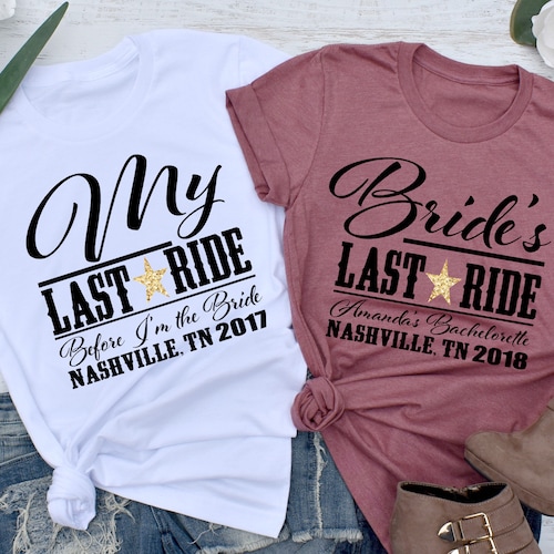 Bride's Last Ride UNISEX FIT Custom Bachelorette Party - Etsy