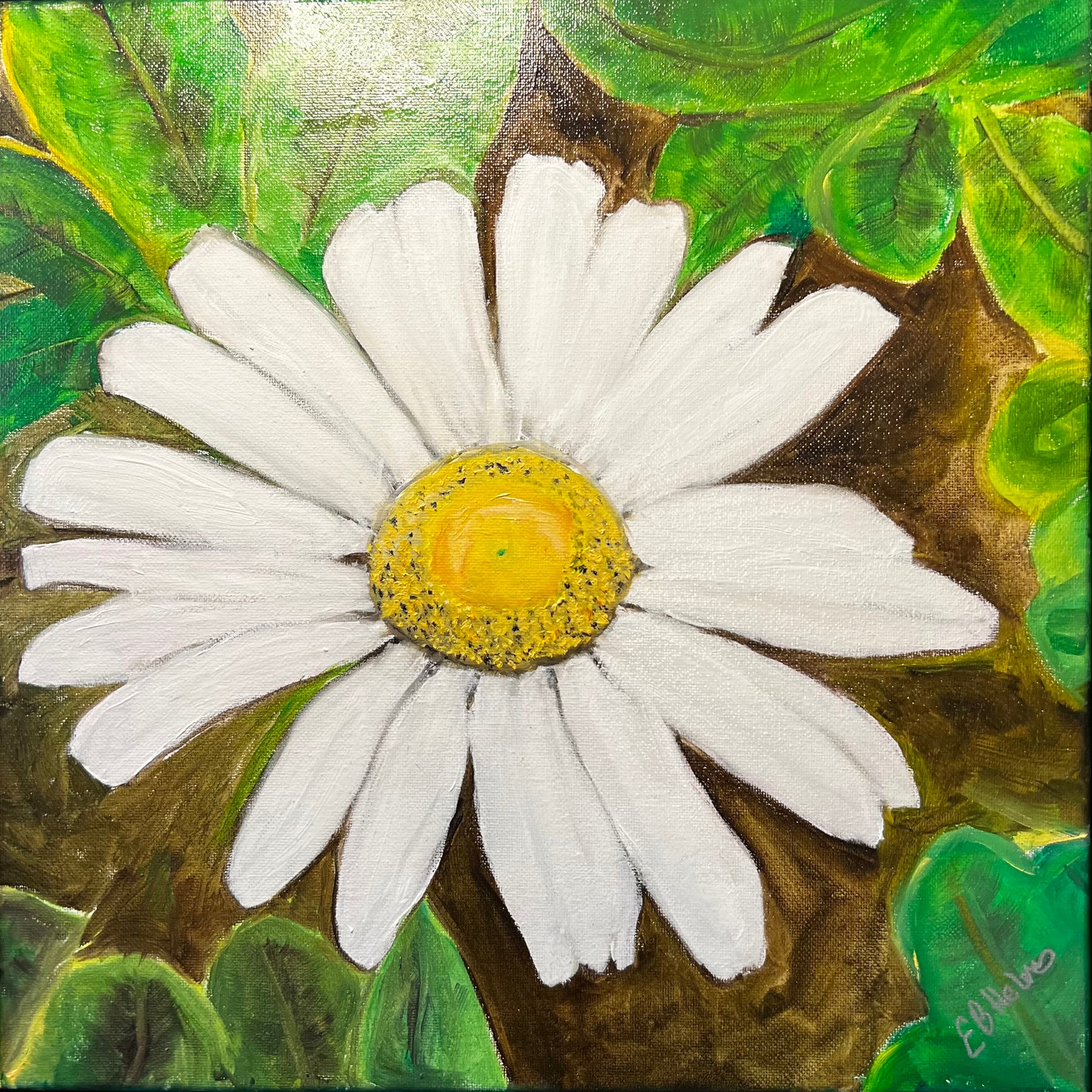 Daisy Flower Original Oil Painting, Signed by Artist - Etsy