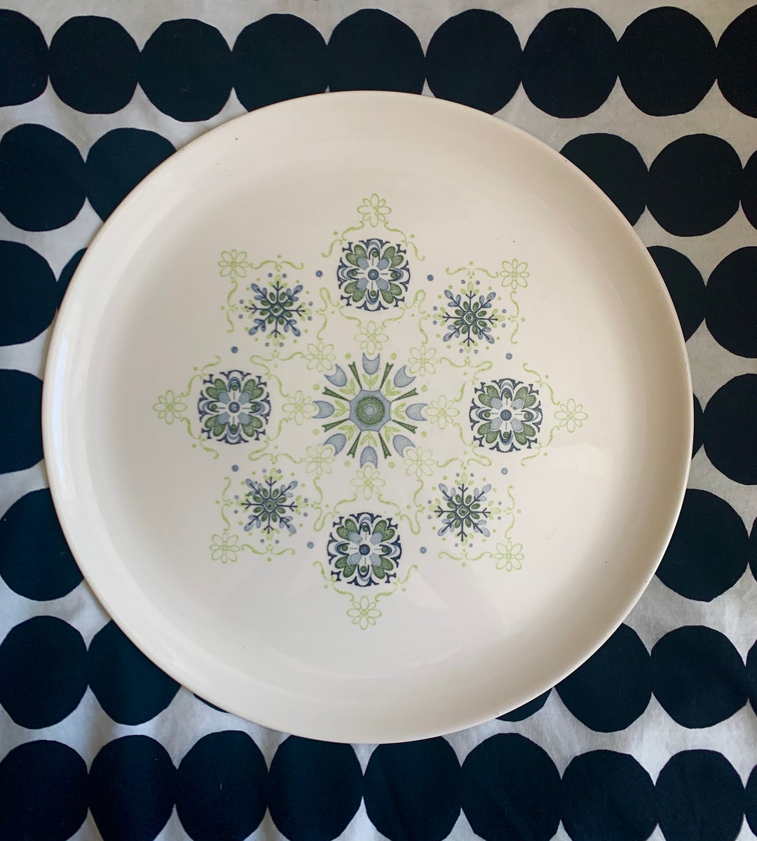 Vintage Heirloom China Mid-century Serving Plate / 1950s Ceramic Flower ...