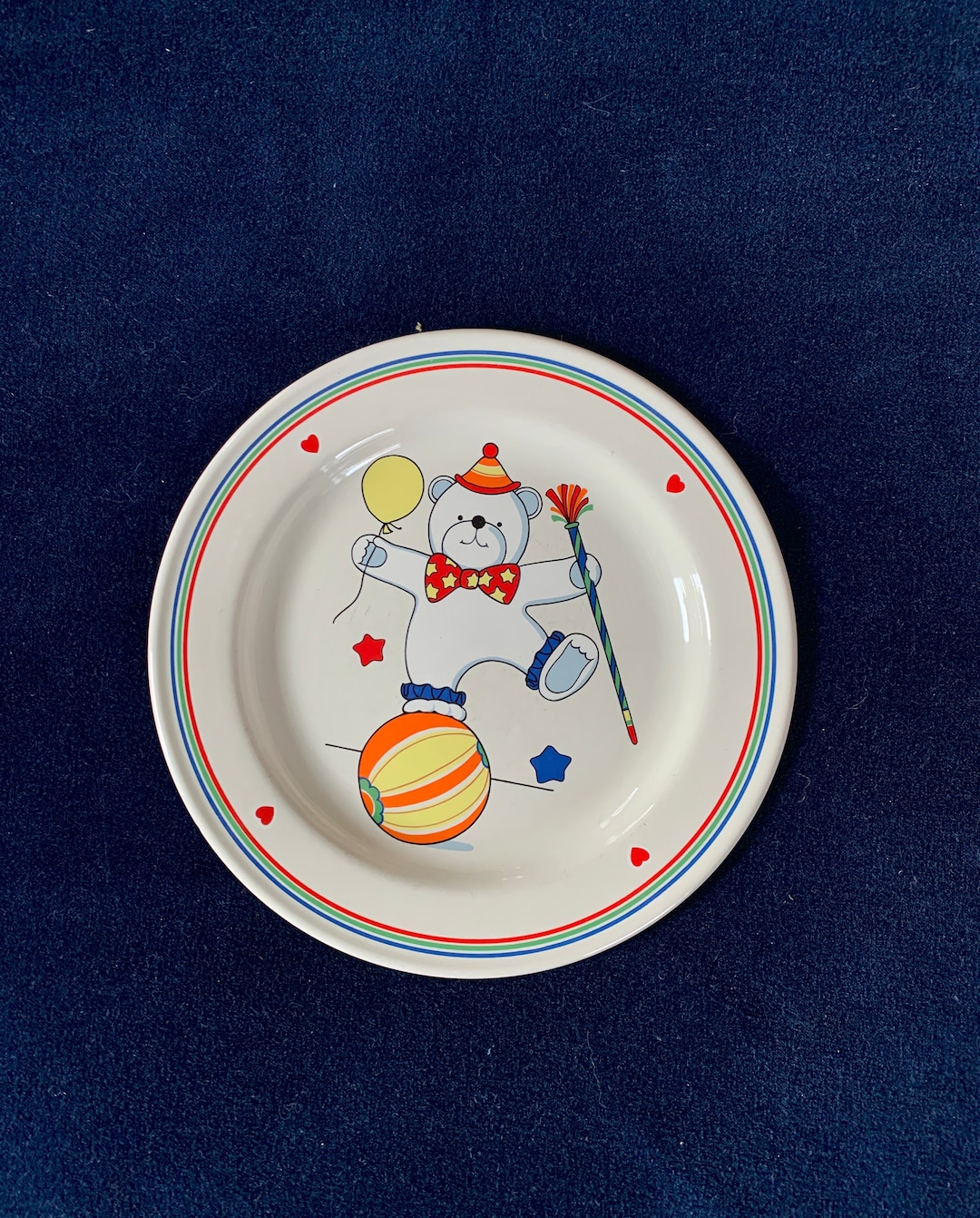 Vintage Kids Plate 1980s Ceramic Epoch Childs Small Dinner Plate With ...