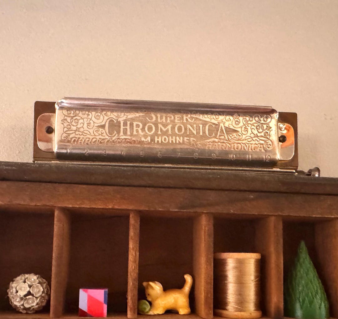 Vintage M. Hohner Super Chromonica Harmonica: 12-hole Instrument With ...