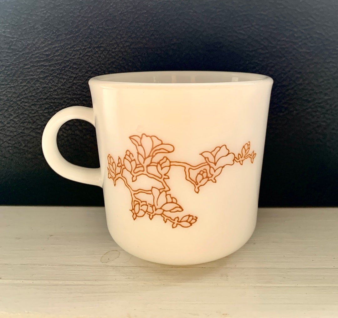 Vintage Corning Ware Cup Japanese Cherry Blossom Flowers Coffee Cup ...