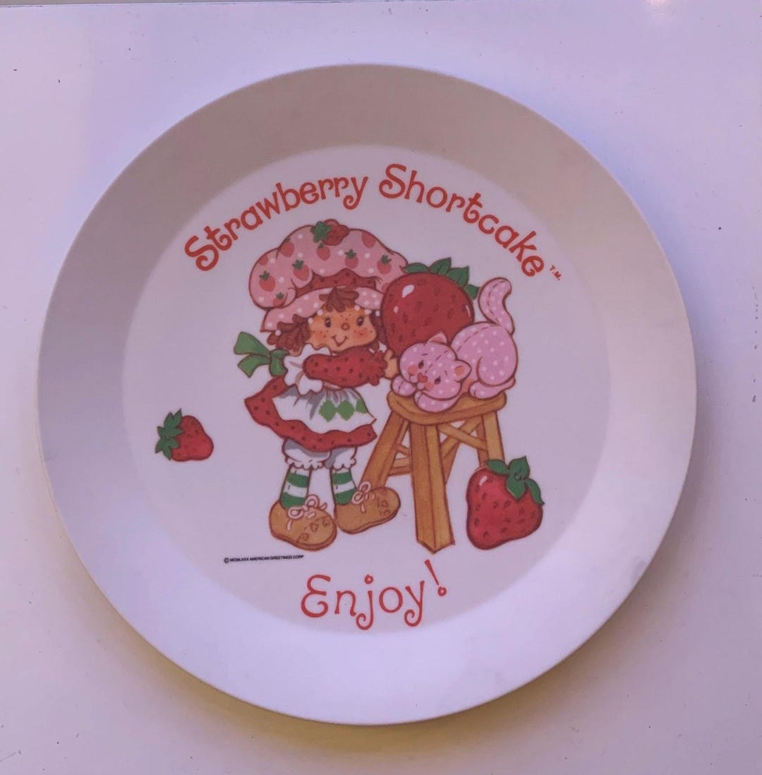 Vintage 1980s Strawberry Shortcake Plastic 8” Plate / National Home ...