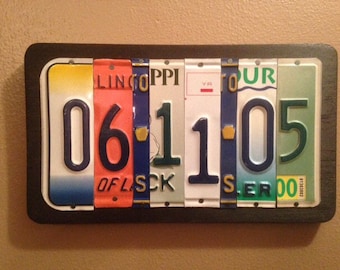 Custom Made Wood Signs of License Plate Letters and Numbers - Etsy