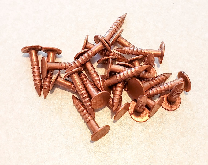 Copper Plated Flat Head Decorative Nail Sold in Packs of 25 Pieces - Etsy