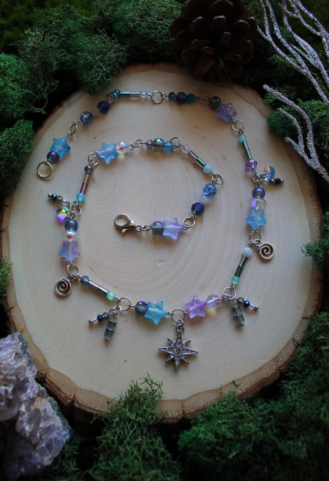 Fairycore Charm Necklace, Winter Solstice Jewelry, Medievalcore Jewelry ...