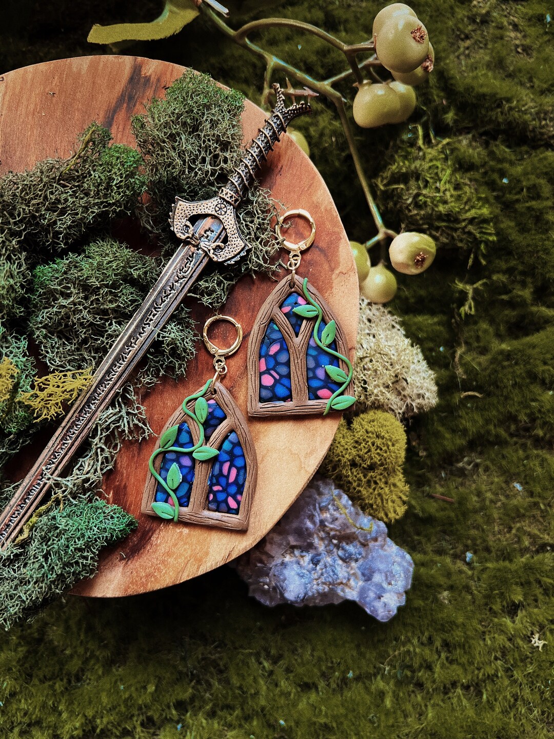 Polymer Clay Stained Glass Windows, Medievalcore, Fantasy Jewelry ...