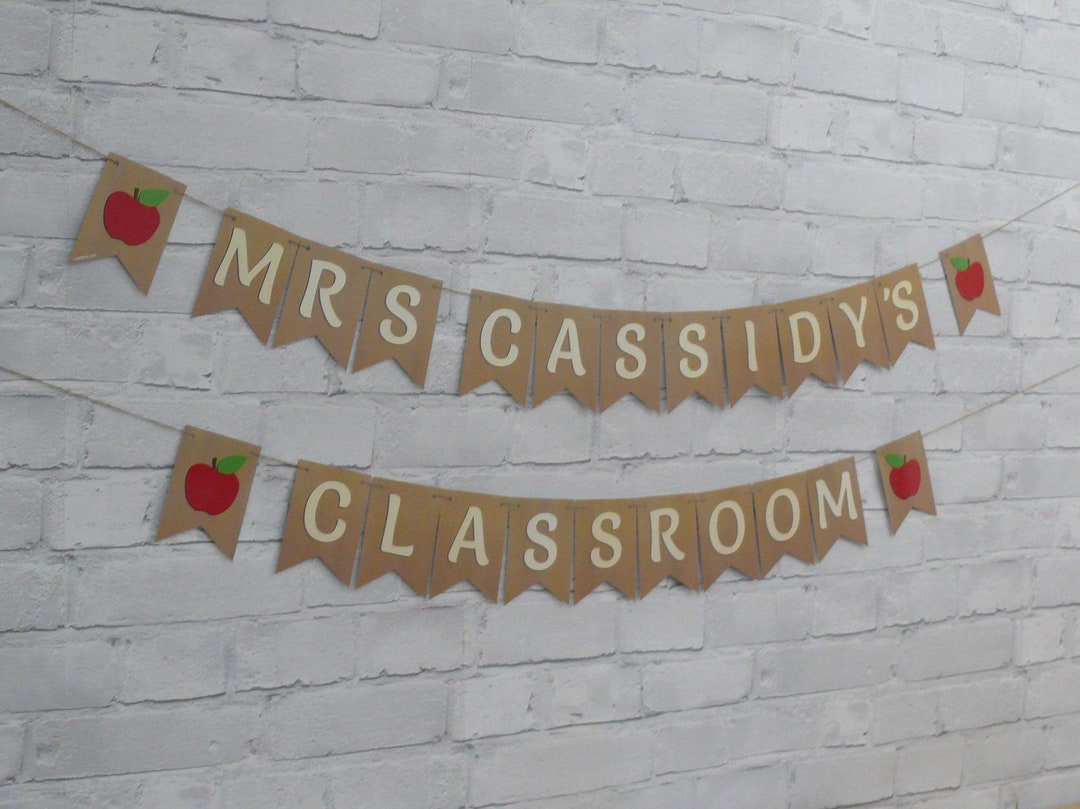 Teacher Classroom Bunting, Back to School Banner - Etsy UK