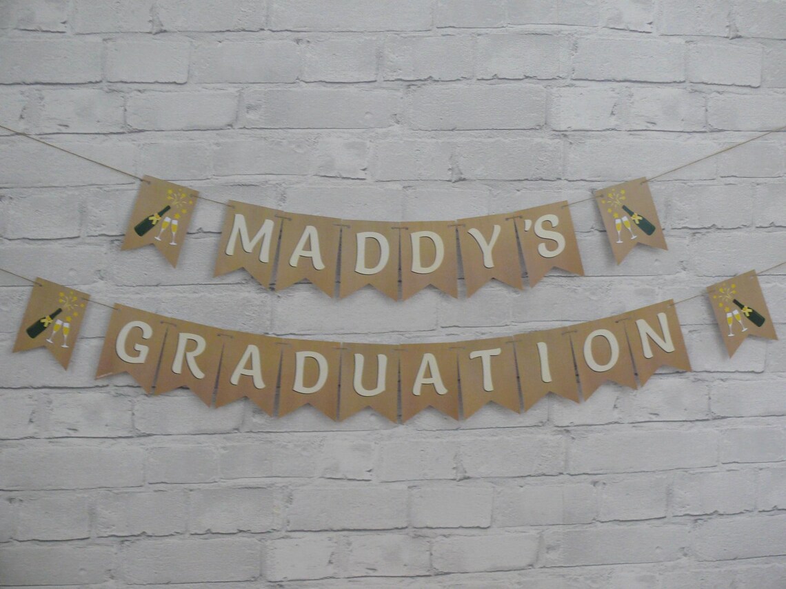 Personalised Graduation Bunting Banner. Graduation Decoration. - Etsy UK