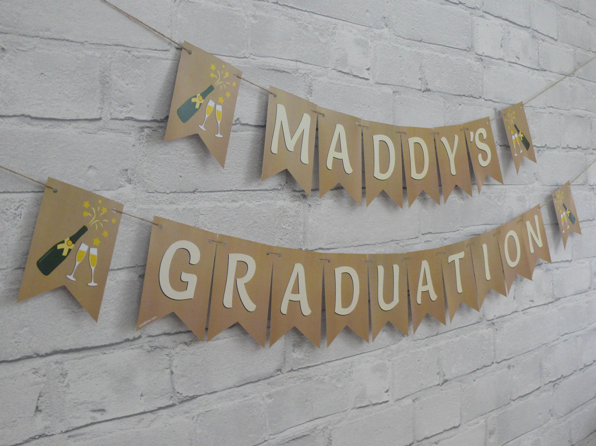 Personalised Graduation Bunting Banner. Graduation Decoration. - Etsy UK