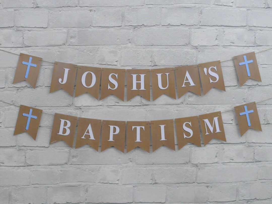 Classic Baptism Bunting. Baptism Decorations. - Etsy