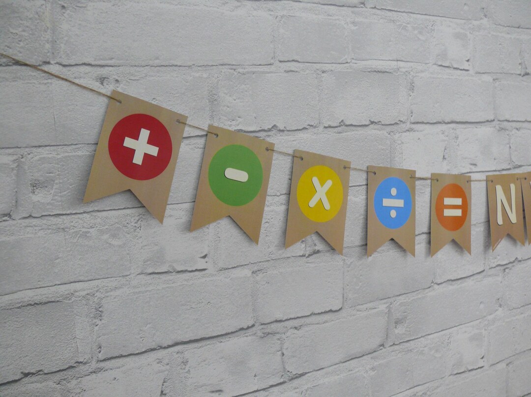 Mathematics & English Classroom Bunting. Classroom Decoration. - Etsy UK