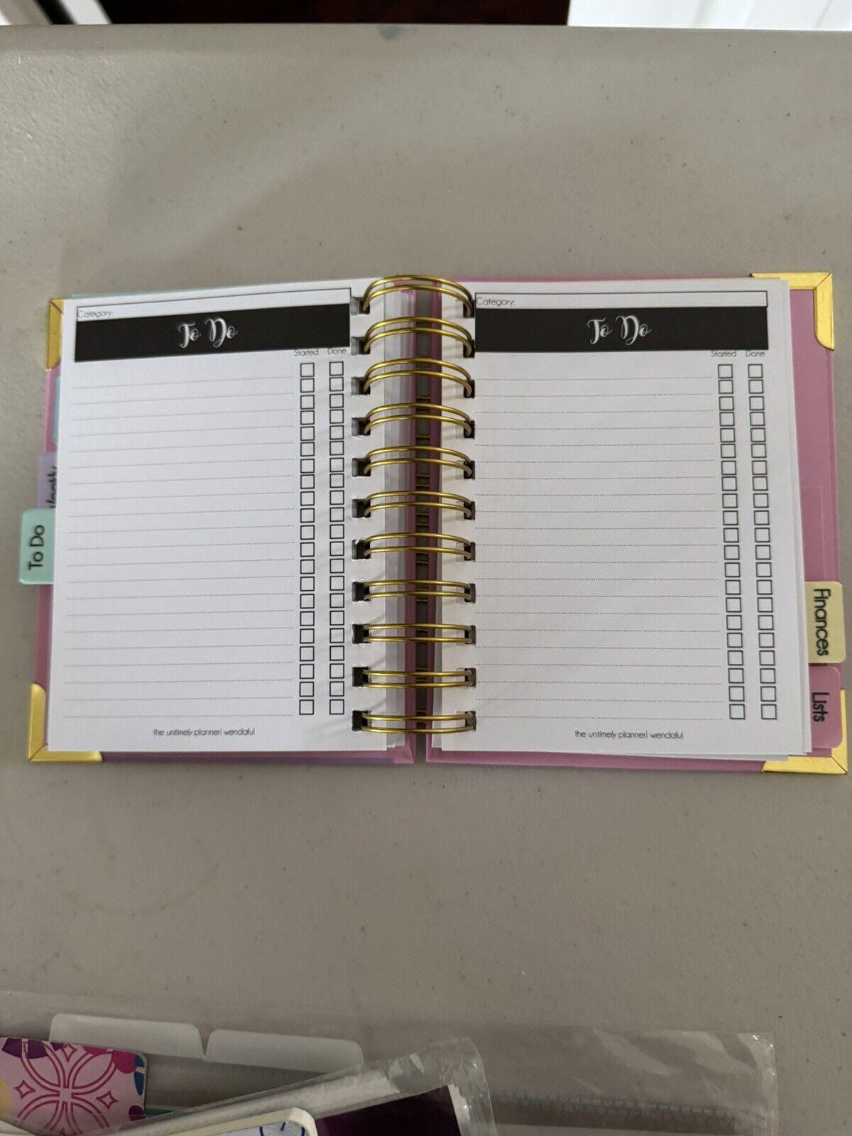Undated Spiral Bound Weekly / Monthly Planner Agenda TABBED - Etsy
