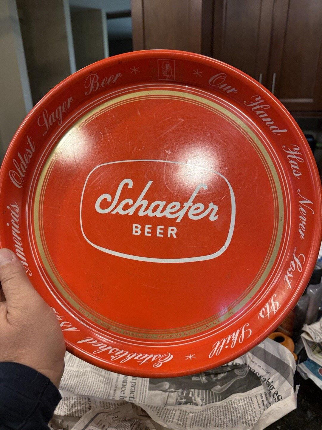 Vintage Original Bar 11 3/4" 1960s Schaefer Beer Metal Serving Tray - Etsy
