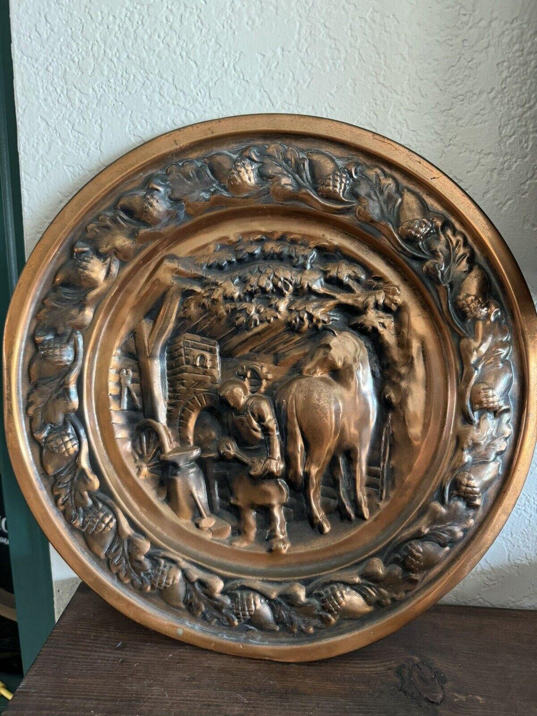 Vtg Coppercraft Guild Embossed BLACKSMITH Wall Plate, From Taunton, MA ...