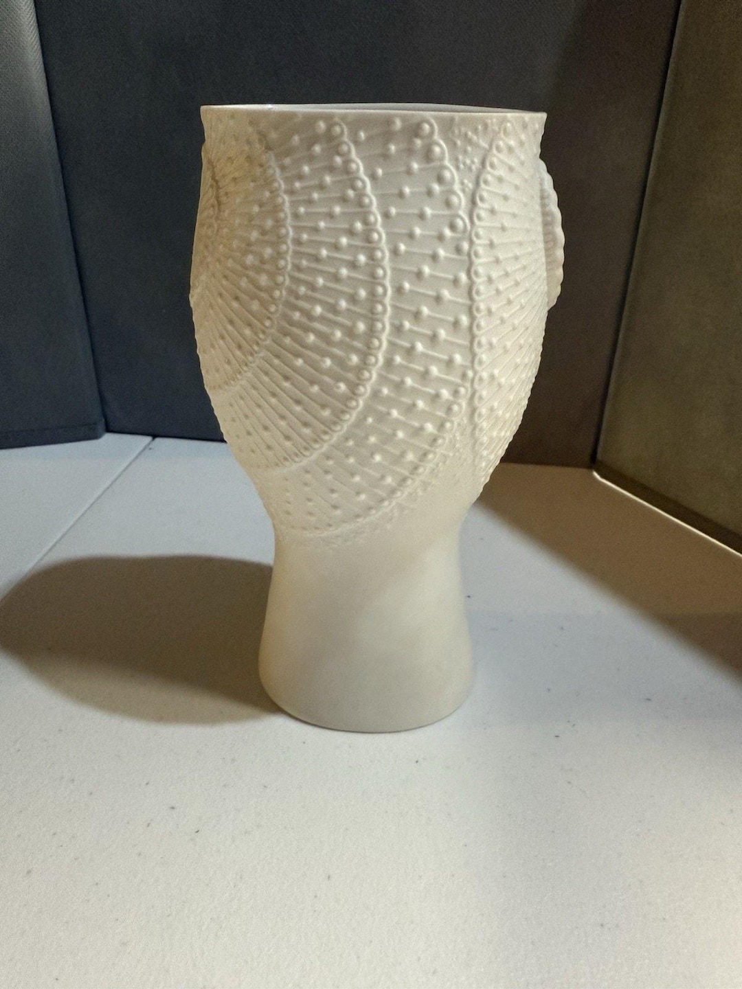 A K Kaiser Vase White Bisque Pearl Details Martin Frey Design W Germany ...