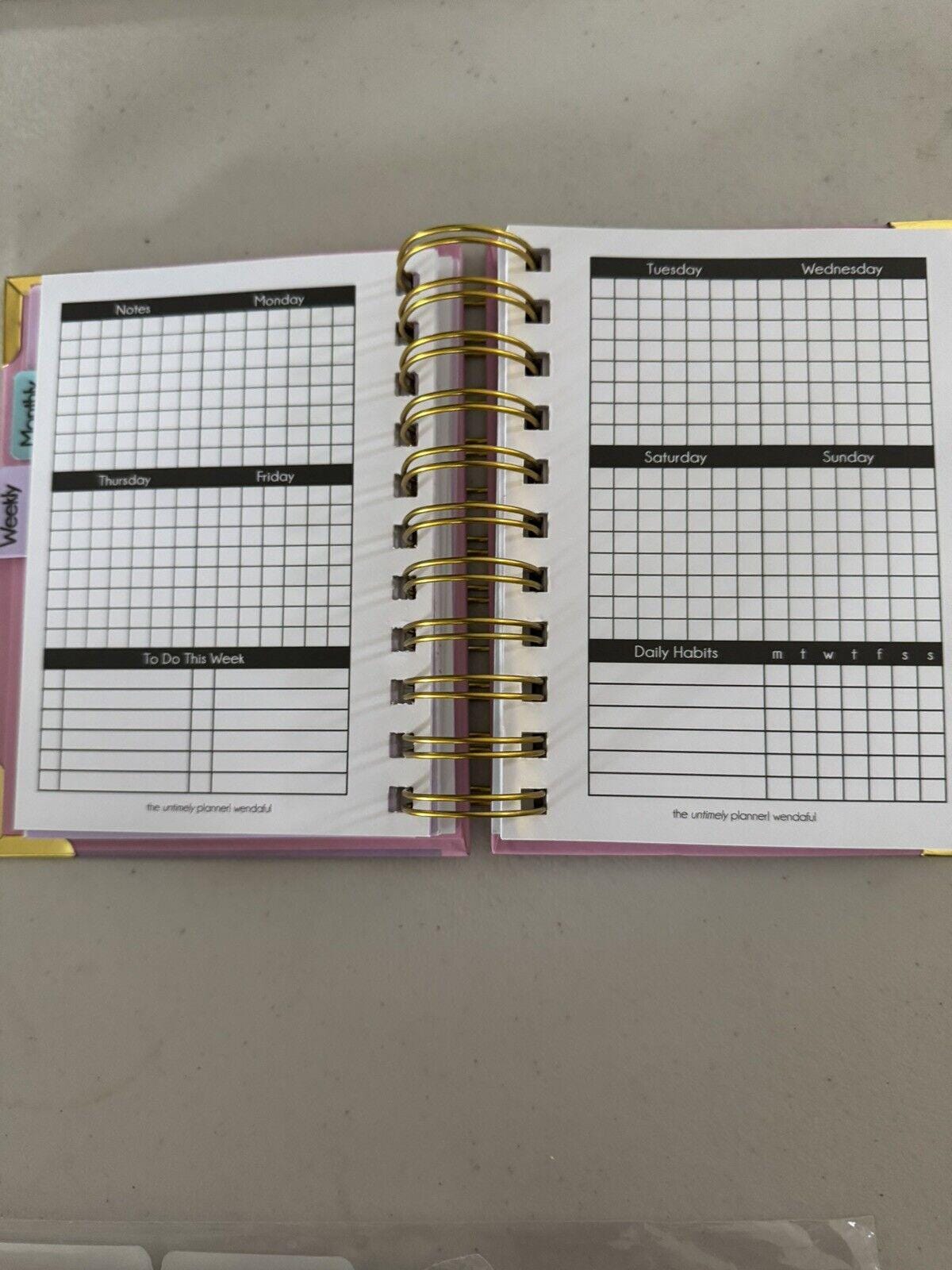 Undated Spiral Bound Weekly / Monthly Planner Agenda TABBED - Etsy
